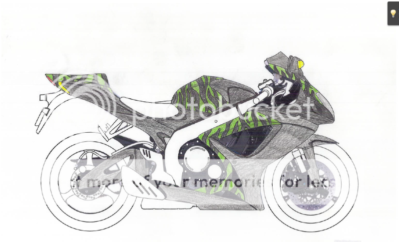 '06/'07 GSX-R 600/750 outline for drawing | Suzuki GSX-R Motorcycle ...